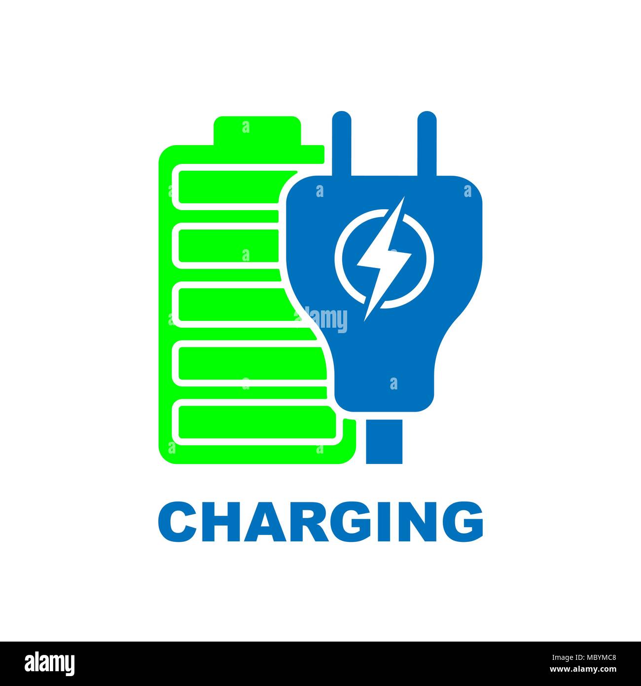 Charge Battery flat vector pictograph. Flat icon style for graphic ...