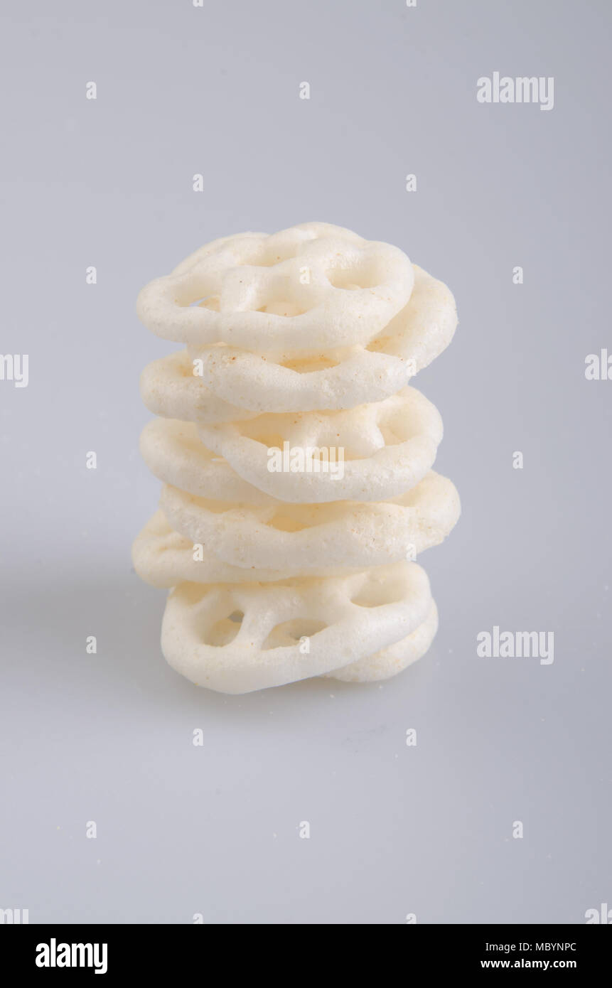 Junk food, potato ring on a background Stock Photo - Alamy