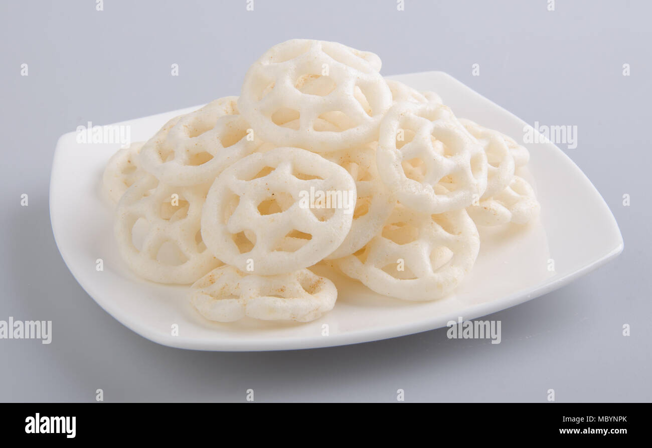 Junk food, potato ring on a background Stock Photo - Alamy