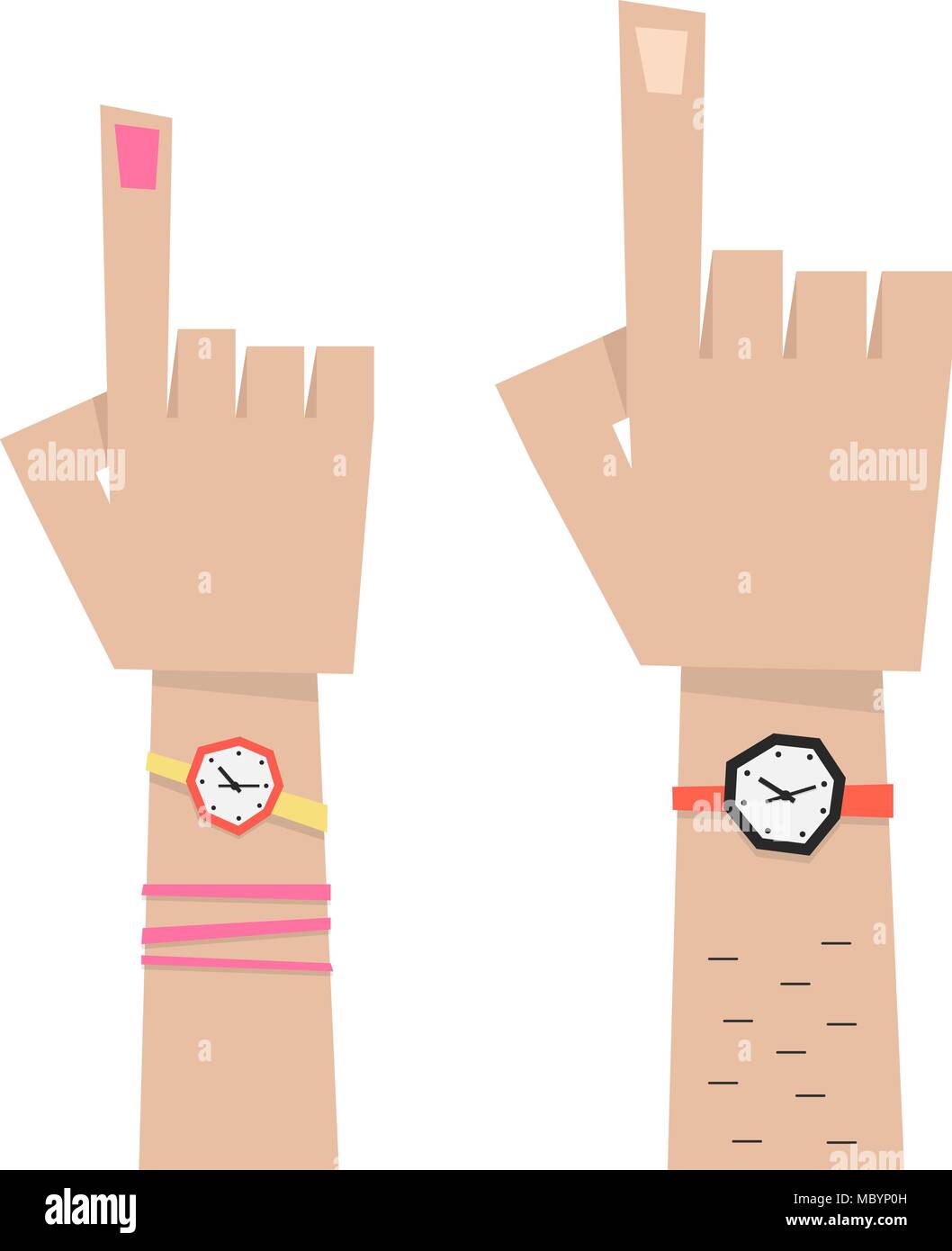 Woman thumb up sign Stock Vector Images - Alamy