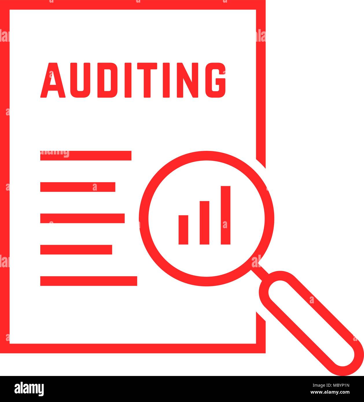 red linear document like auditing Stock Vector Image & Art - Alamy