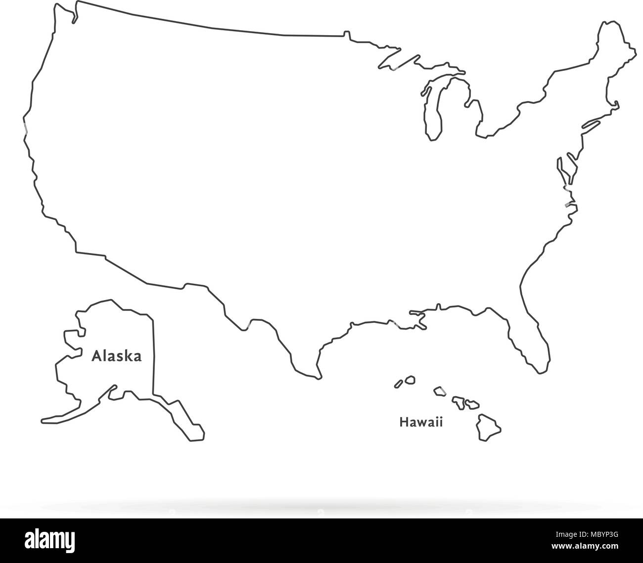 Map of us territories hi-res stock photography and images - Alamy