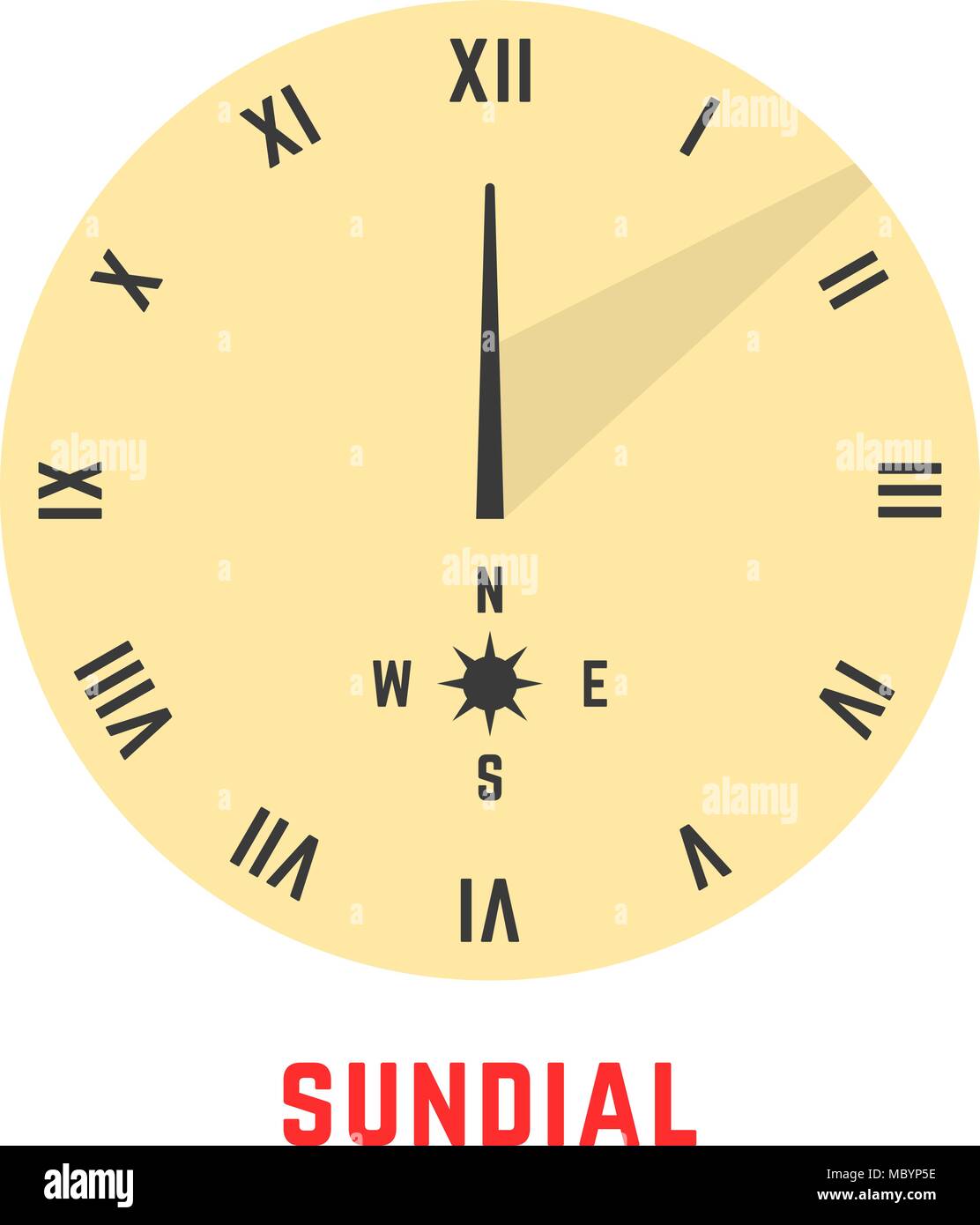 yellow simple sundial icon Stock Vector Image & Art - Alamy