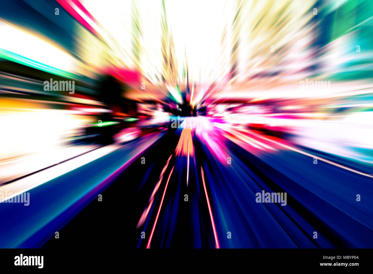 moving traffic light trails at night Stock Photo - Alamy