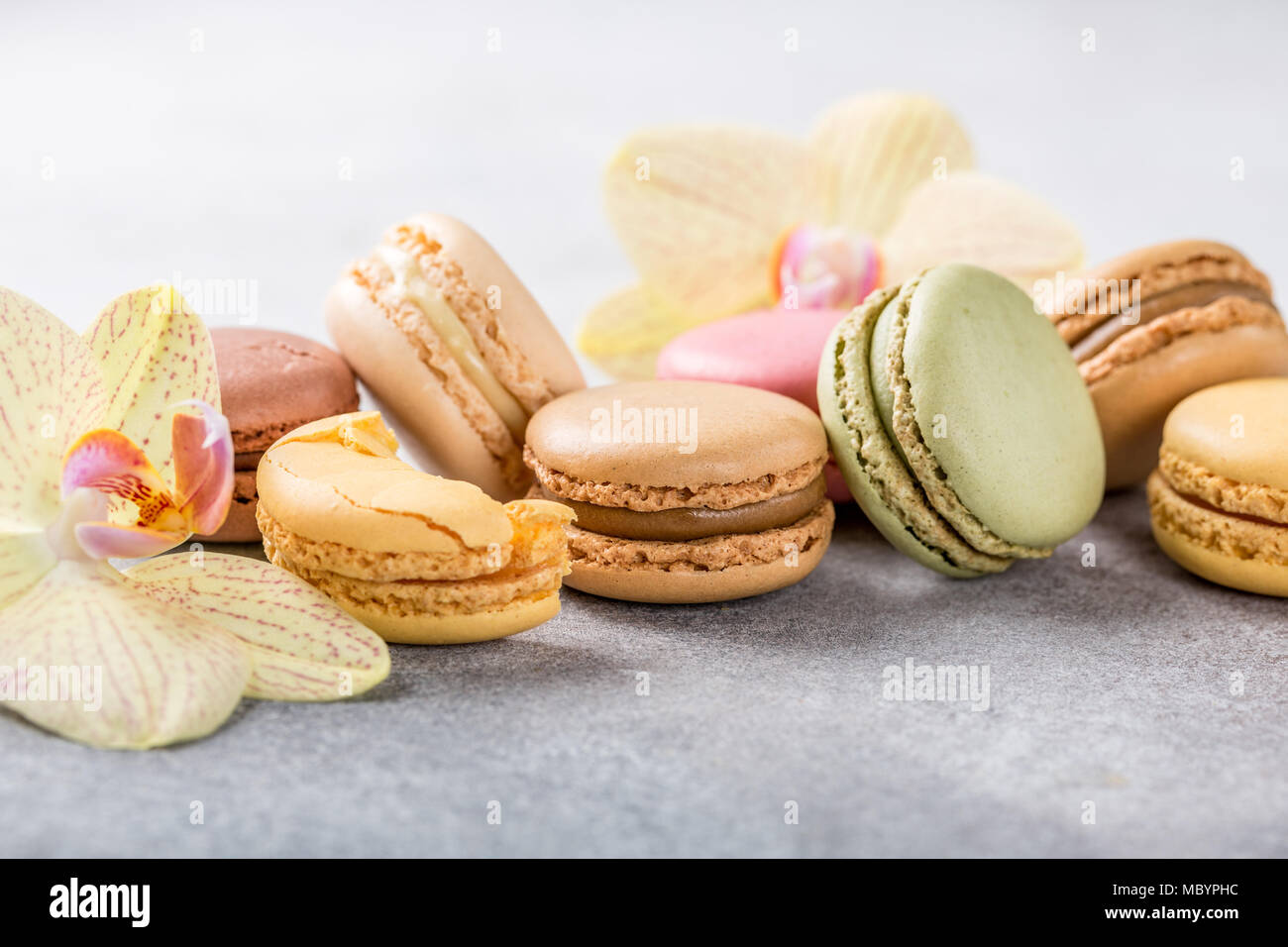 French assorted macarons Stock Photo - Alamy