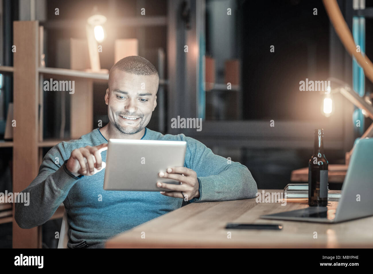 Contented tech hi-res stock photography and images - Alamy