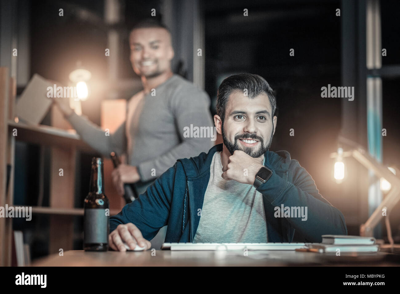Interested IT guy finding opportunities Stock Photo - Alamy