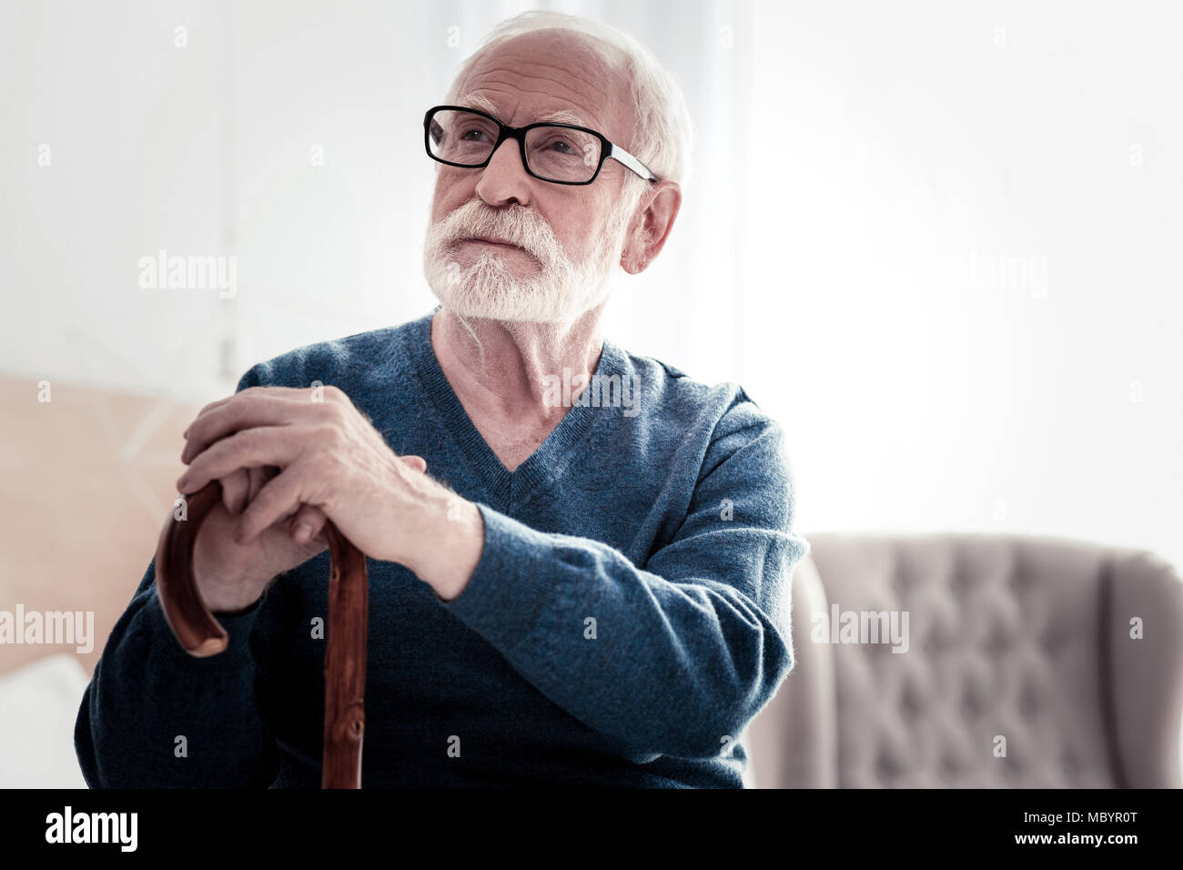Bearded old man stick hi-res stock photography and images - Alamy