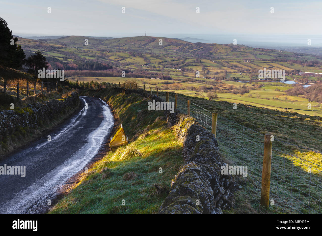 Looking Down Hacked Way Lane on the Edge of Macclesfield Forest on a ...