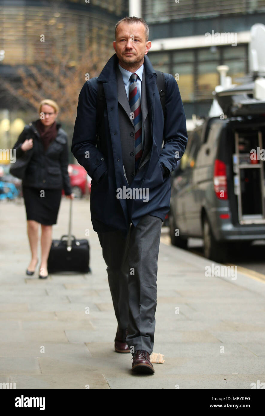 Head of Newsgathering at the BBC Jonathan Munro arrives at the Rolls Building in London, where a ...