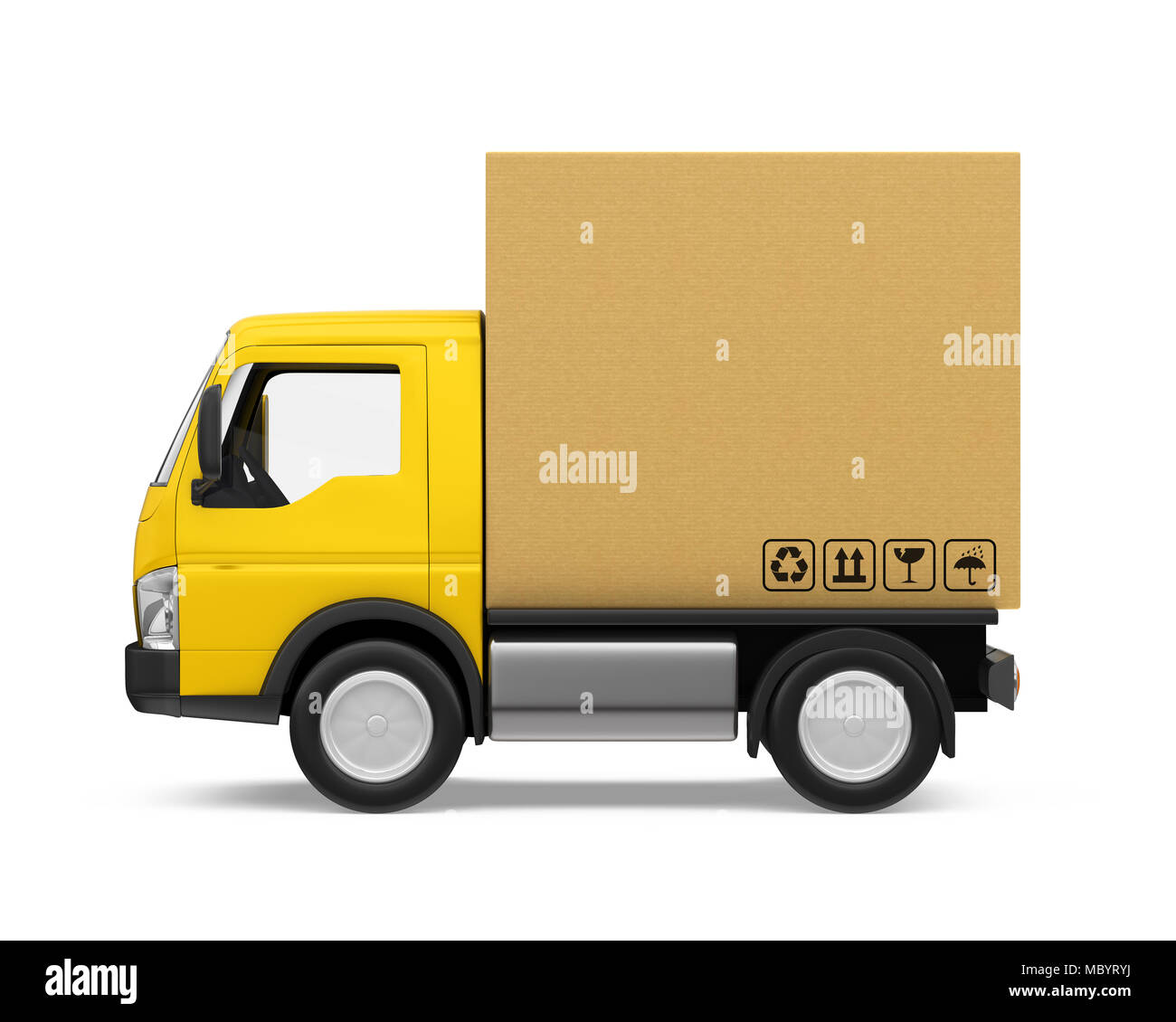 Cargo van cardboard box Cut Out Stock Images & Pictures - Alamy