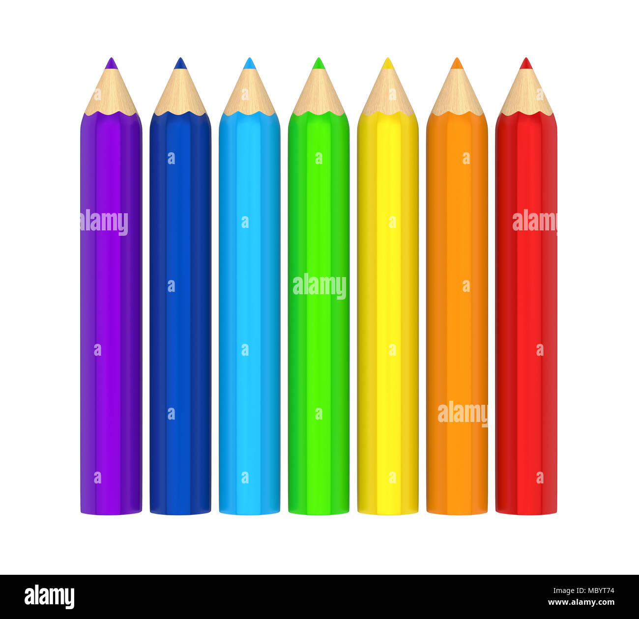 Colorful Pencils Isolated Stock Photo - Alamy