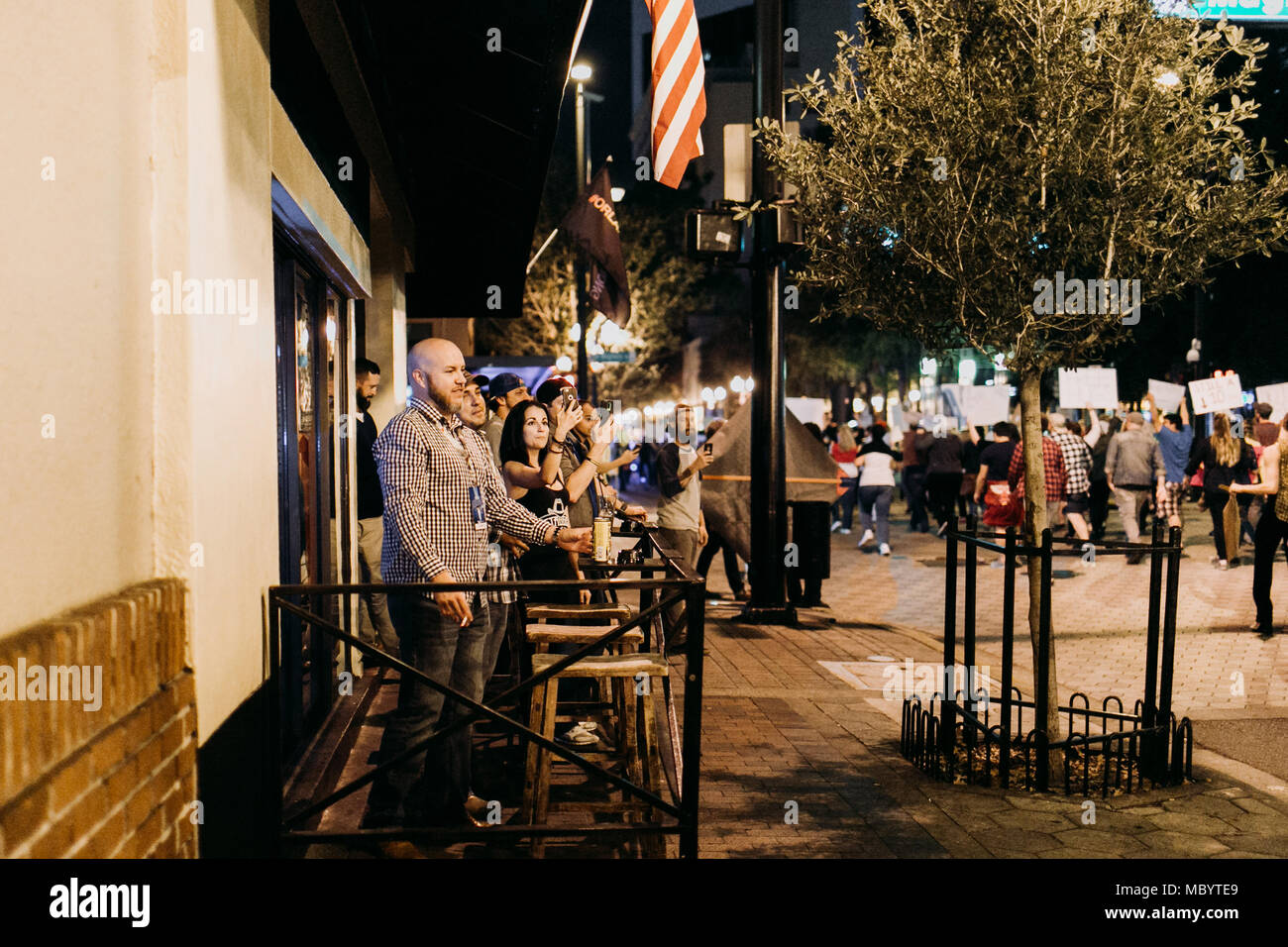 Anti-Trump Peaceful Protest in Downtown Orlando (2016 Stock Photo - Alamy