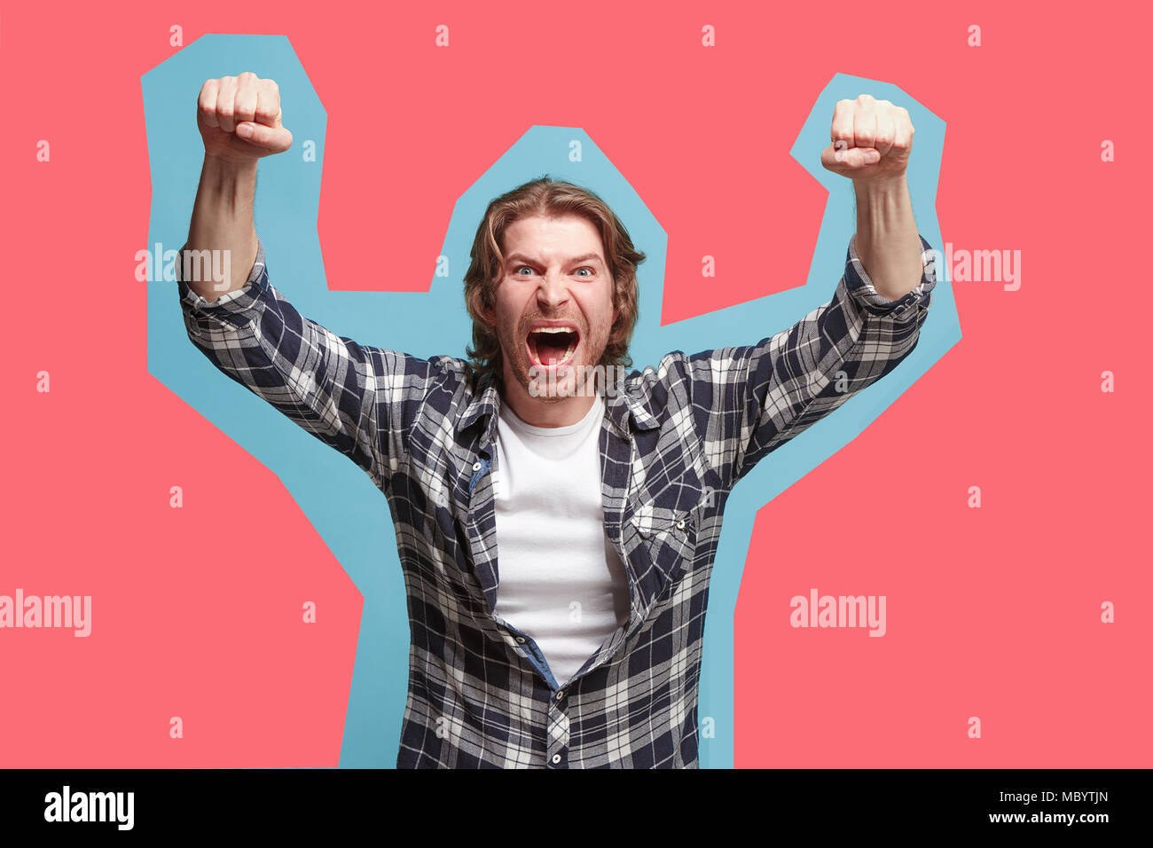 Winning success man happy ecstatic celebrating being a winner. Dynamic ...