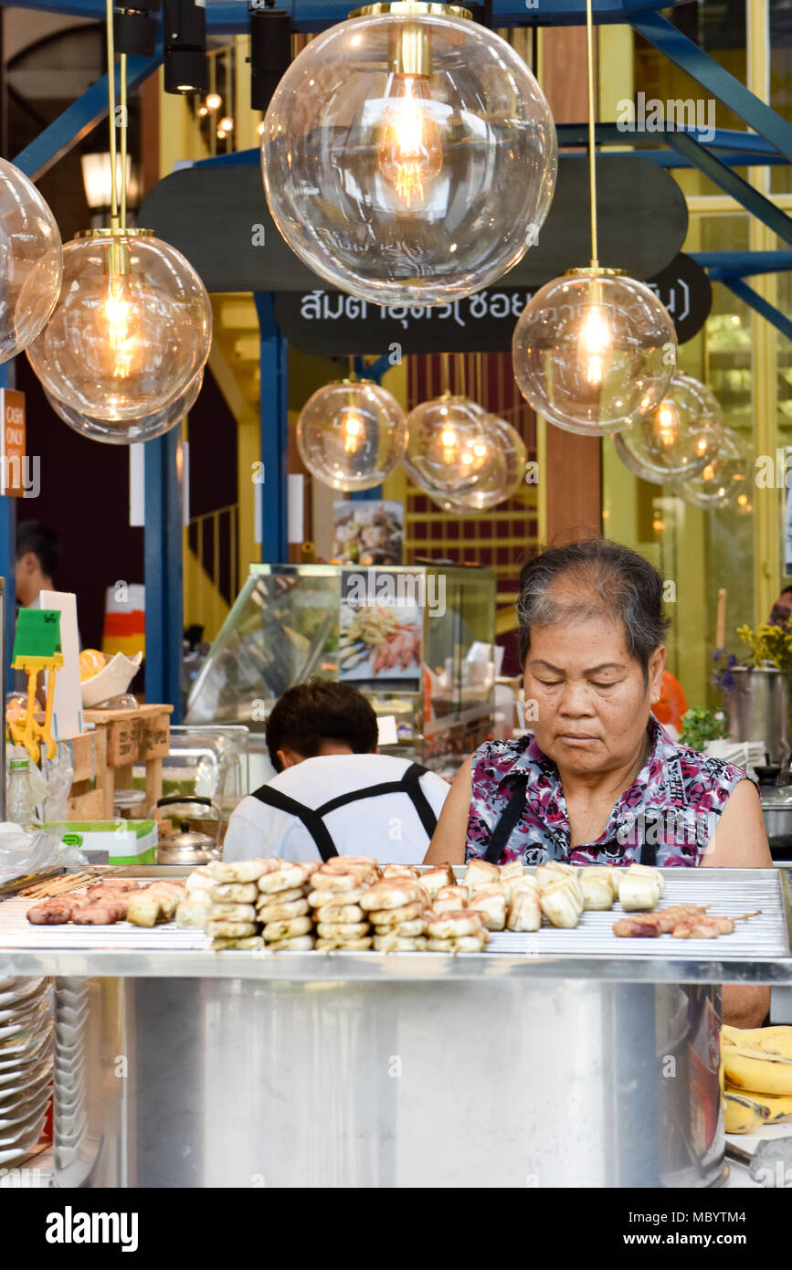 Food stall located in new One Nimman Shopping Mall, Chiang Mai Stock ...