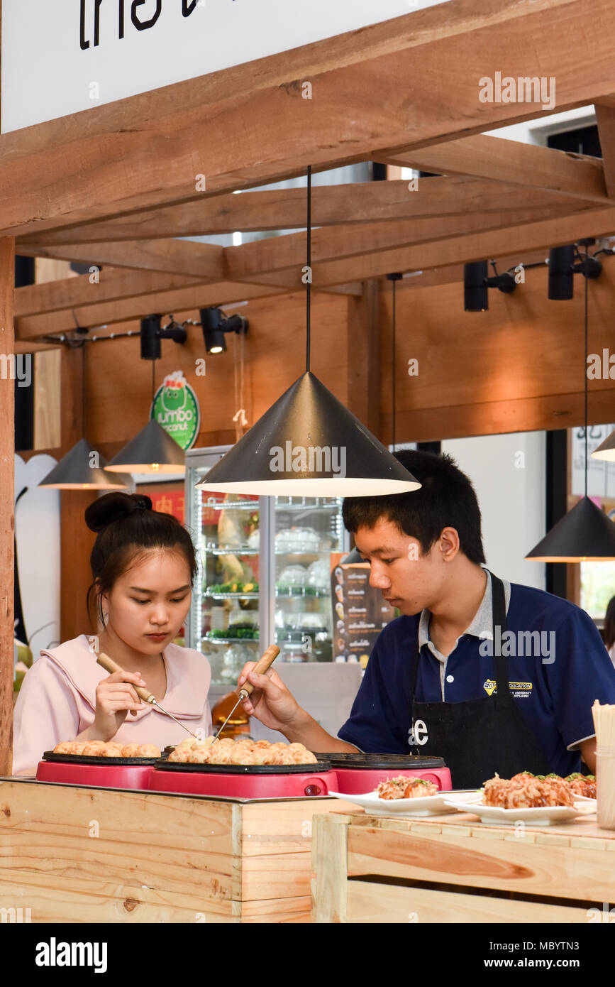 Food vendors at One Nimman new Shopping Mall , Chiang Mai Stock Photo ...