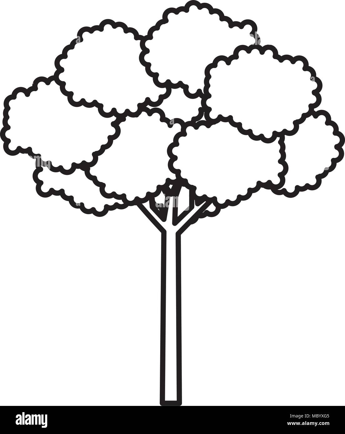 tree plant natural icon Stock Vector Image & Art - Alamy