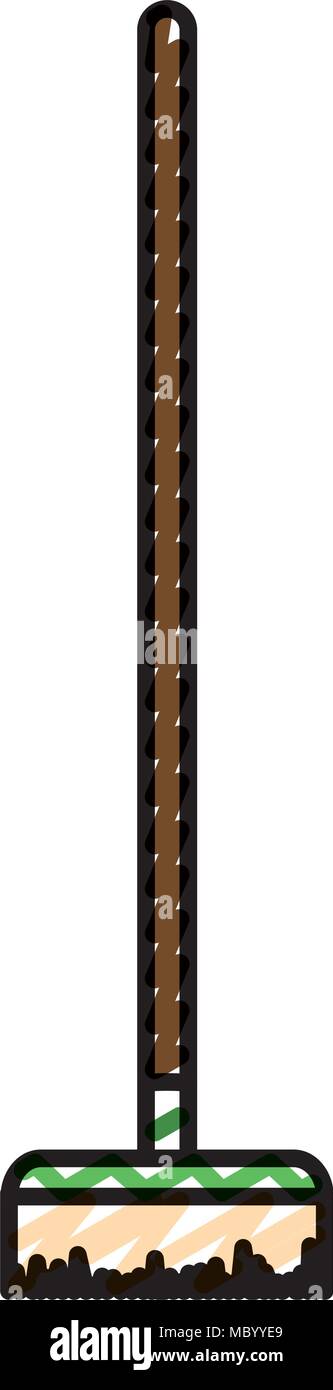 doodle broom sweep object to clean home Stock Vector Image & Art - Alamy