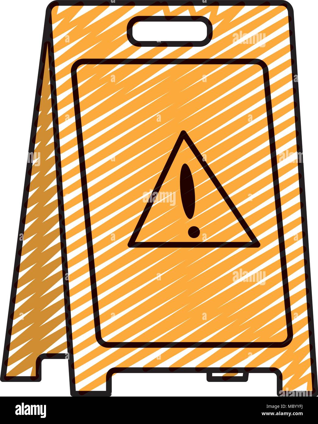 Doodle hazard warning sign hi-res stock photography and images - Alamy