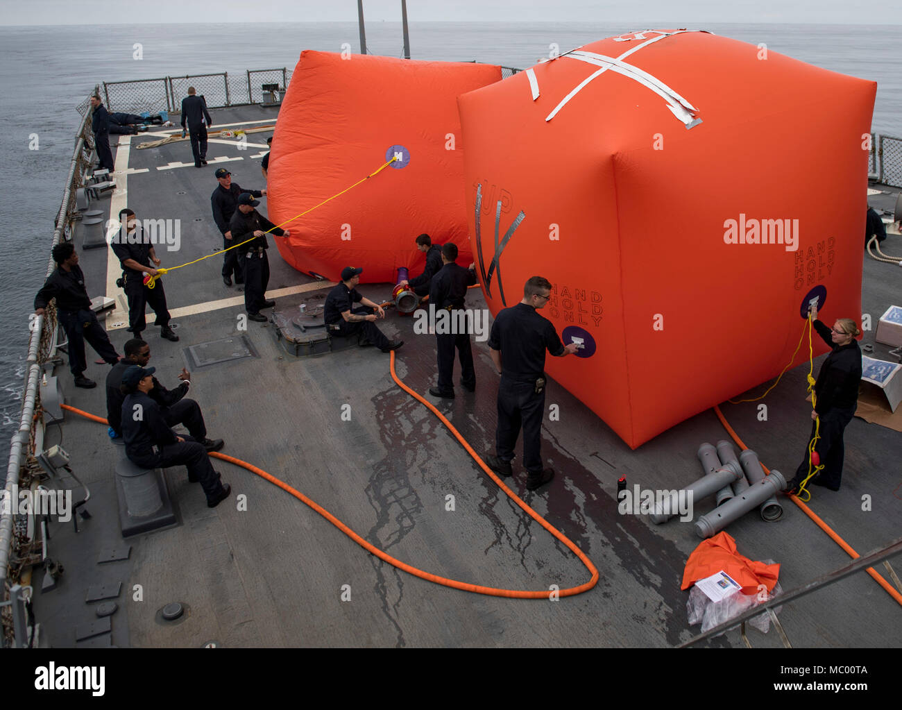 180113-N-RG482-0517 ATLANTIC OCEAN (Jan. 13, 2018) Sailors aboard the ...