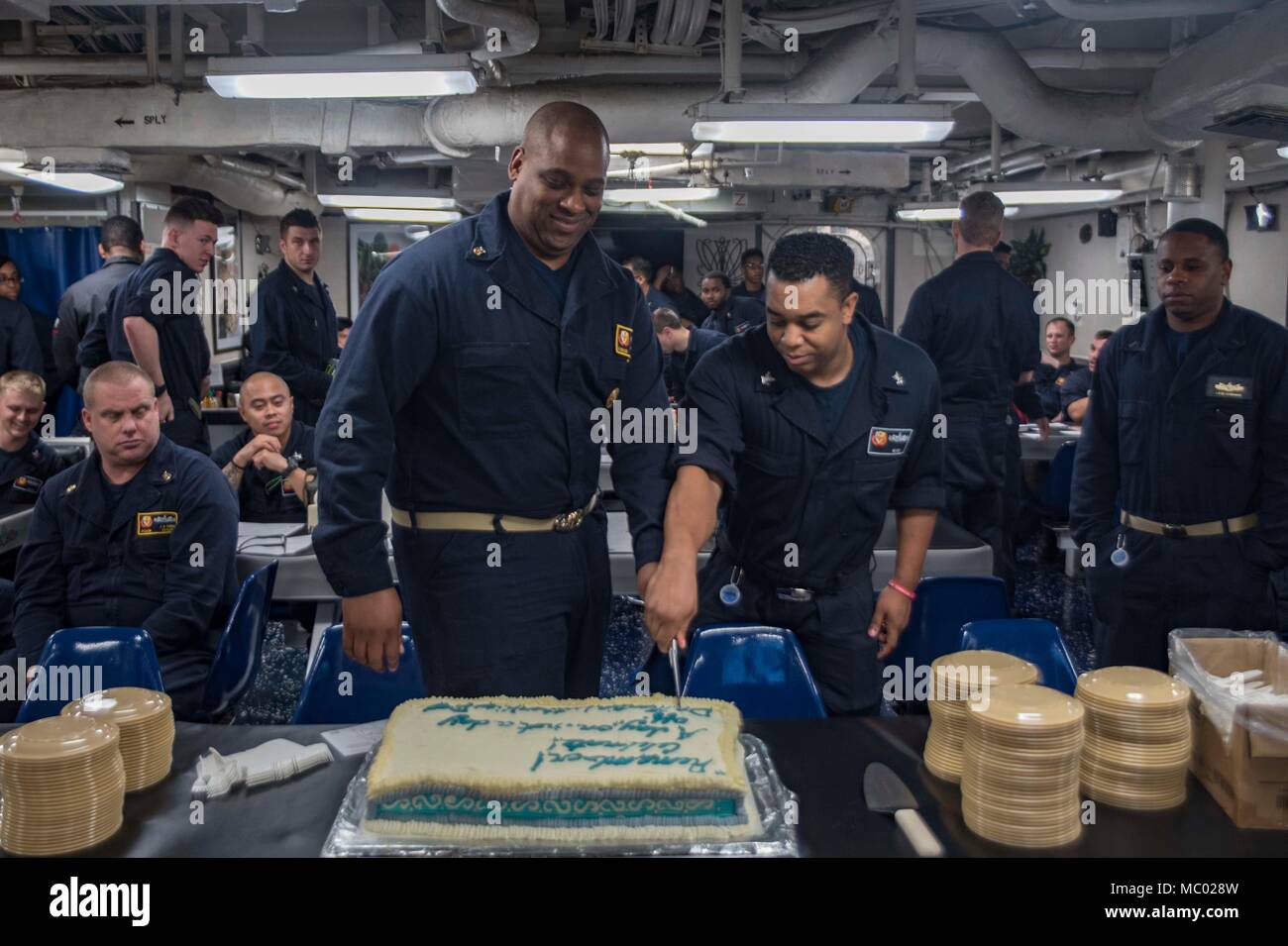 180115-N-DO281-1030 ARABIAN GULF (Jan. 15, 2018) Command Master Chief ...