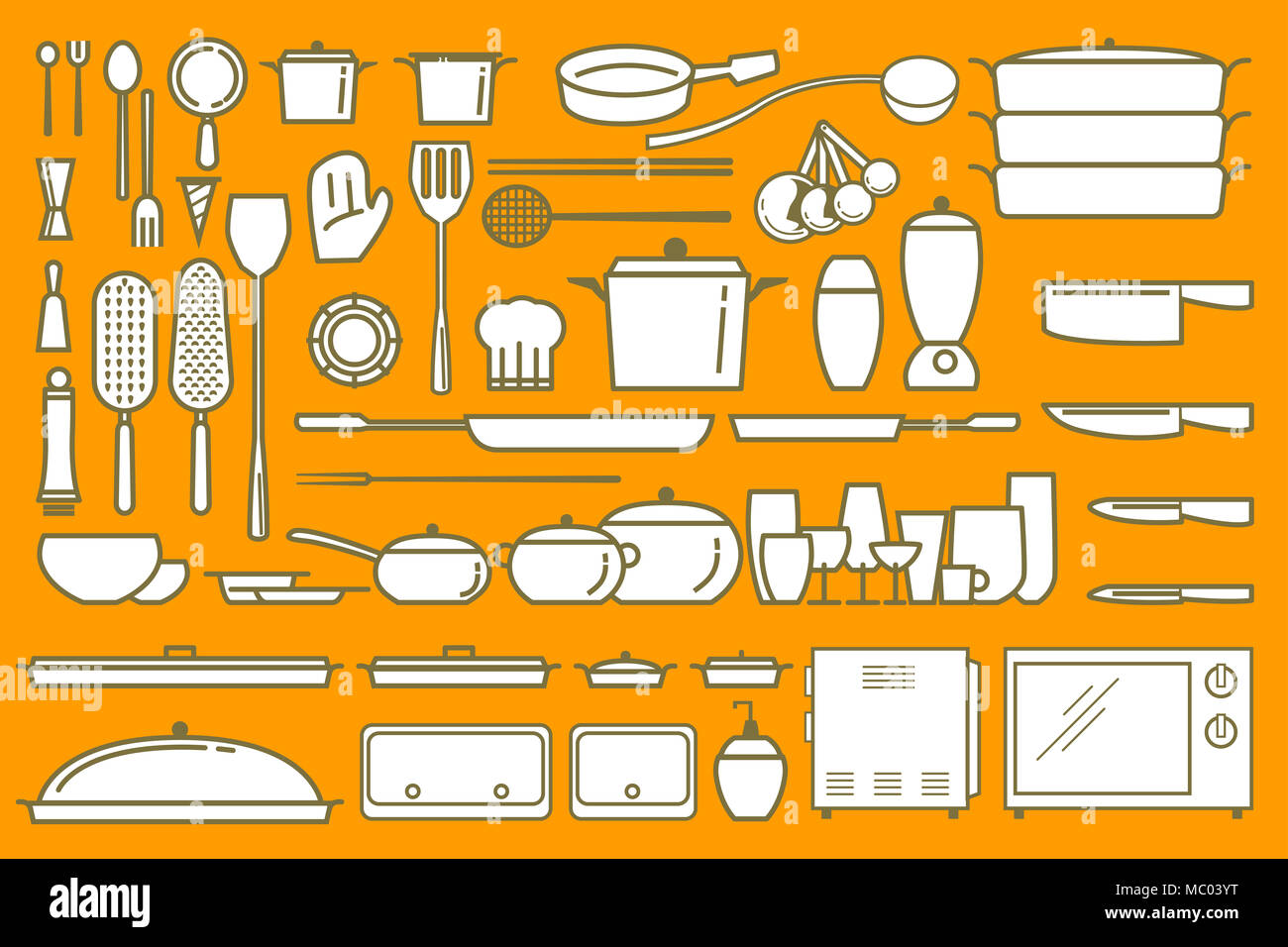 Vector illustrator for present cooking element Stock Photo - Alamy