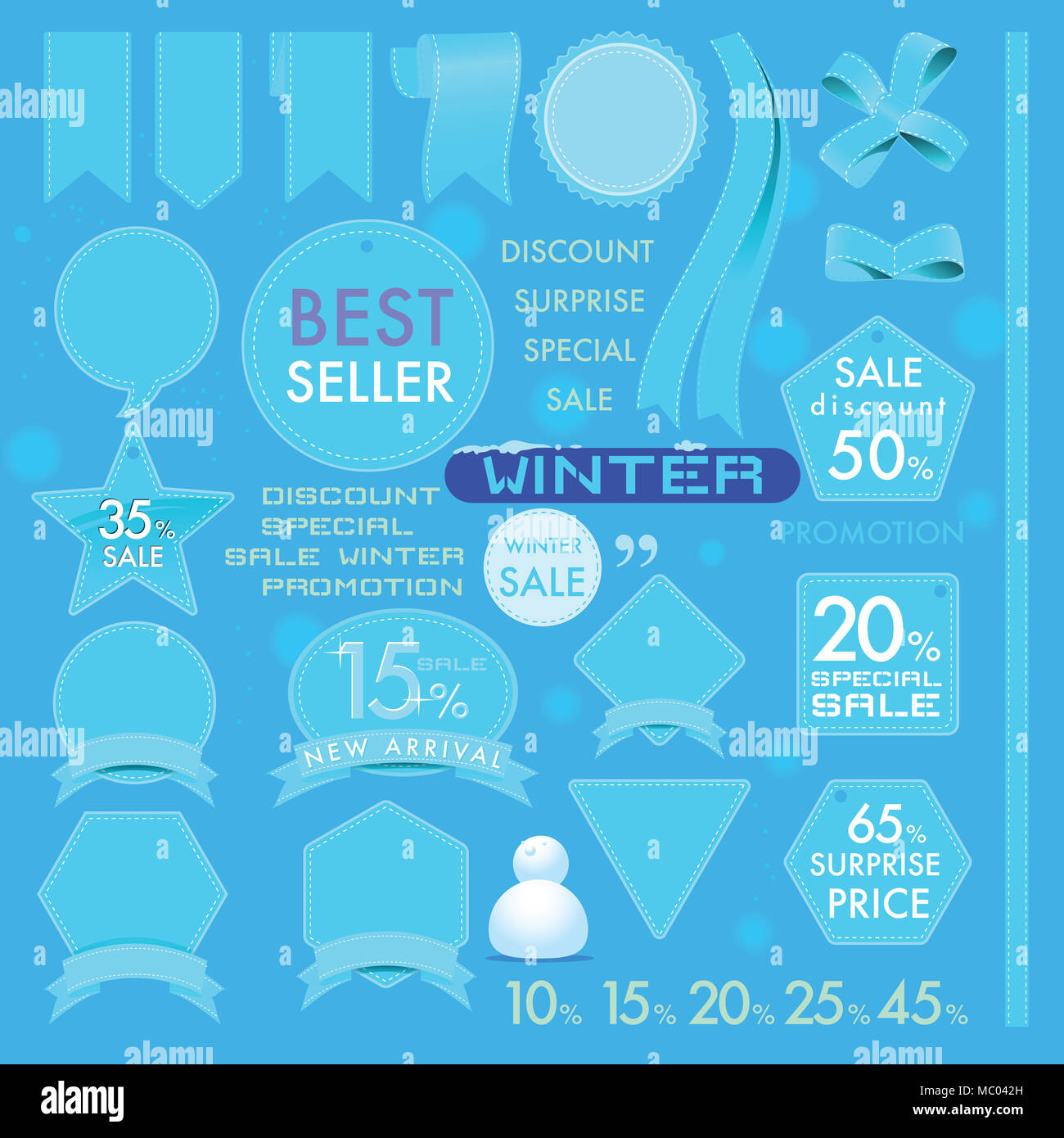 Vector element design set of leather commercial labels and ribbon ...