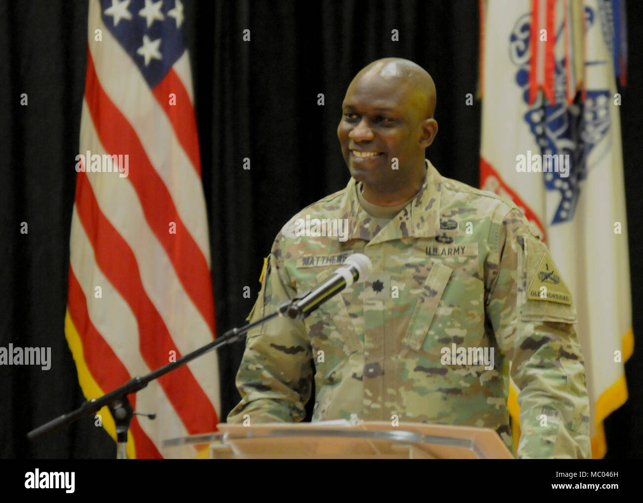 Lt. Col. Brian Matthews, commander, 123rd Brigade Support Battalion ...