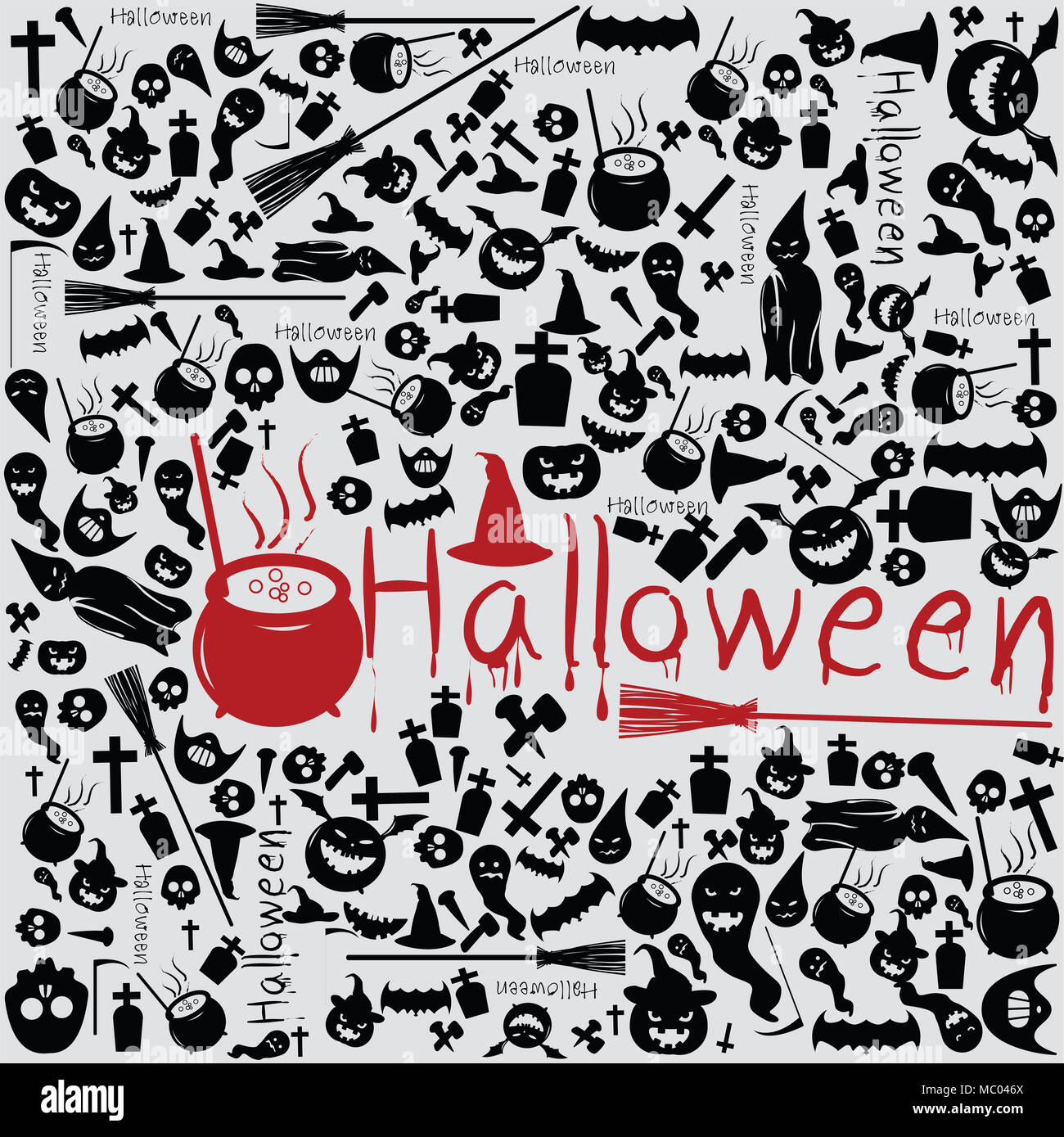 Seamless isolate graphic element for Halloween event Stock Photo - Alamy