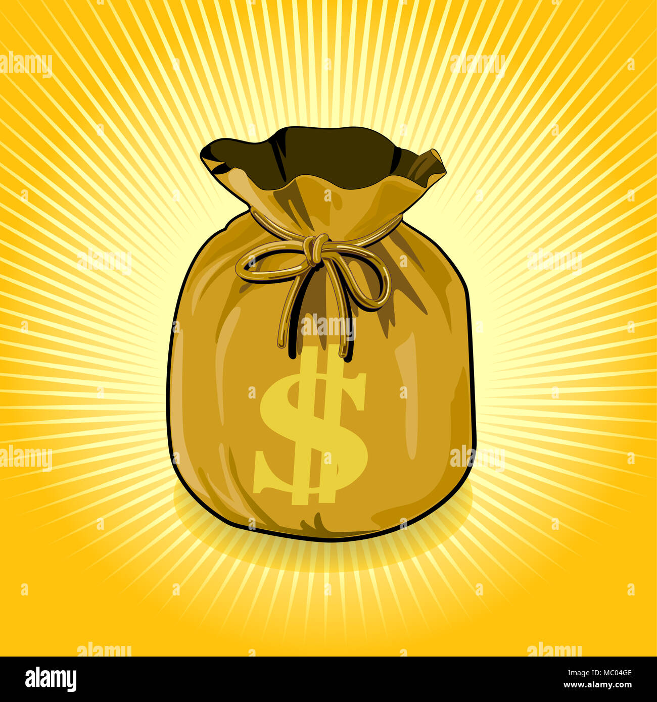 Vector bags of money show a success Stock Photo - Alamy