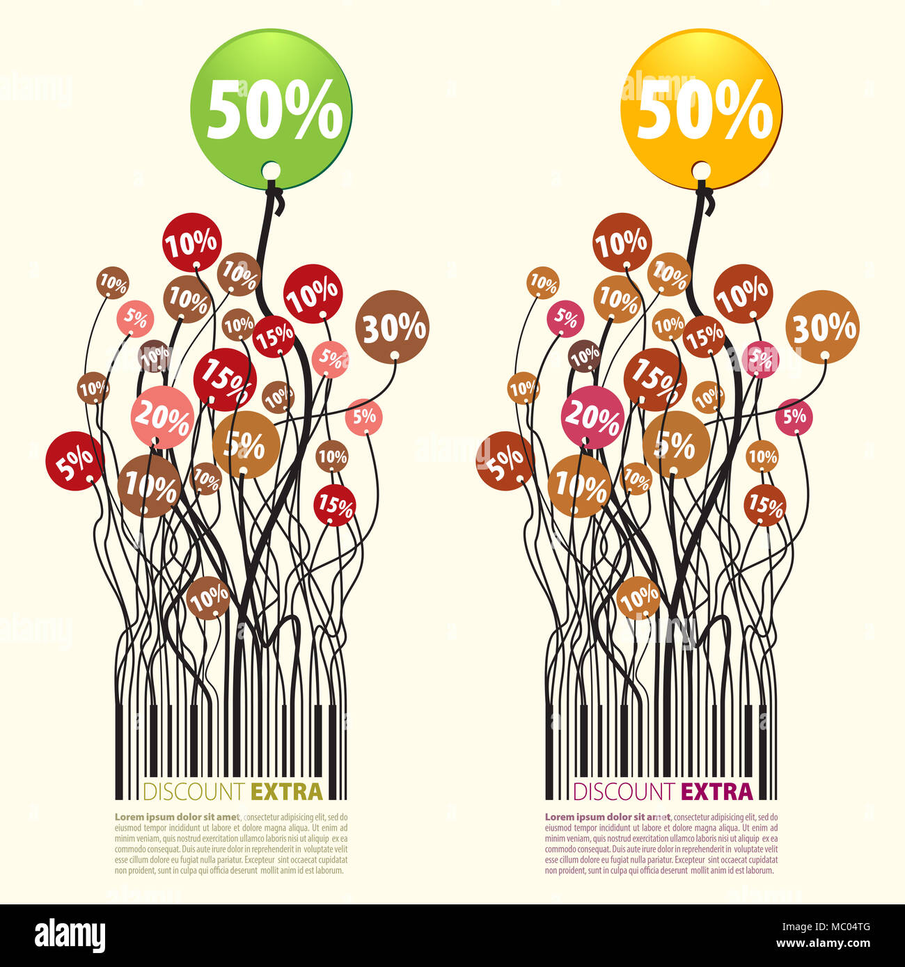 The vector illustration "Promotion discount Extra 50%" Available in RGB ...