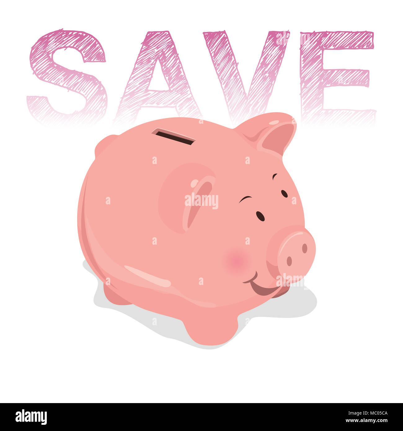 Vector images to media piggy bank savings Stock Photo - Alamy