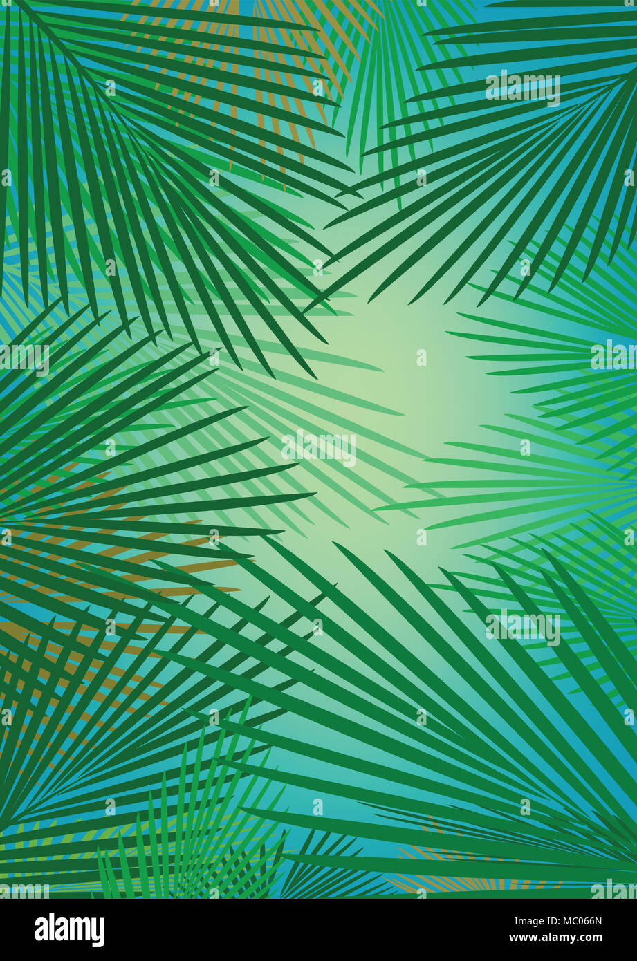 Green leaves for summer holiday poster design Stock Photo - Alamy