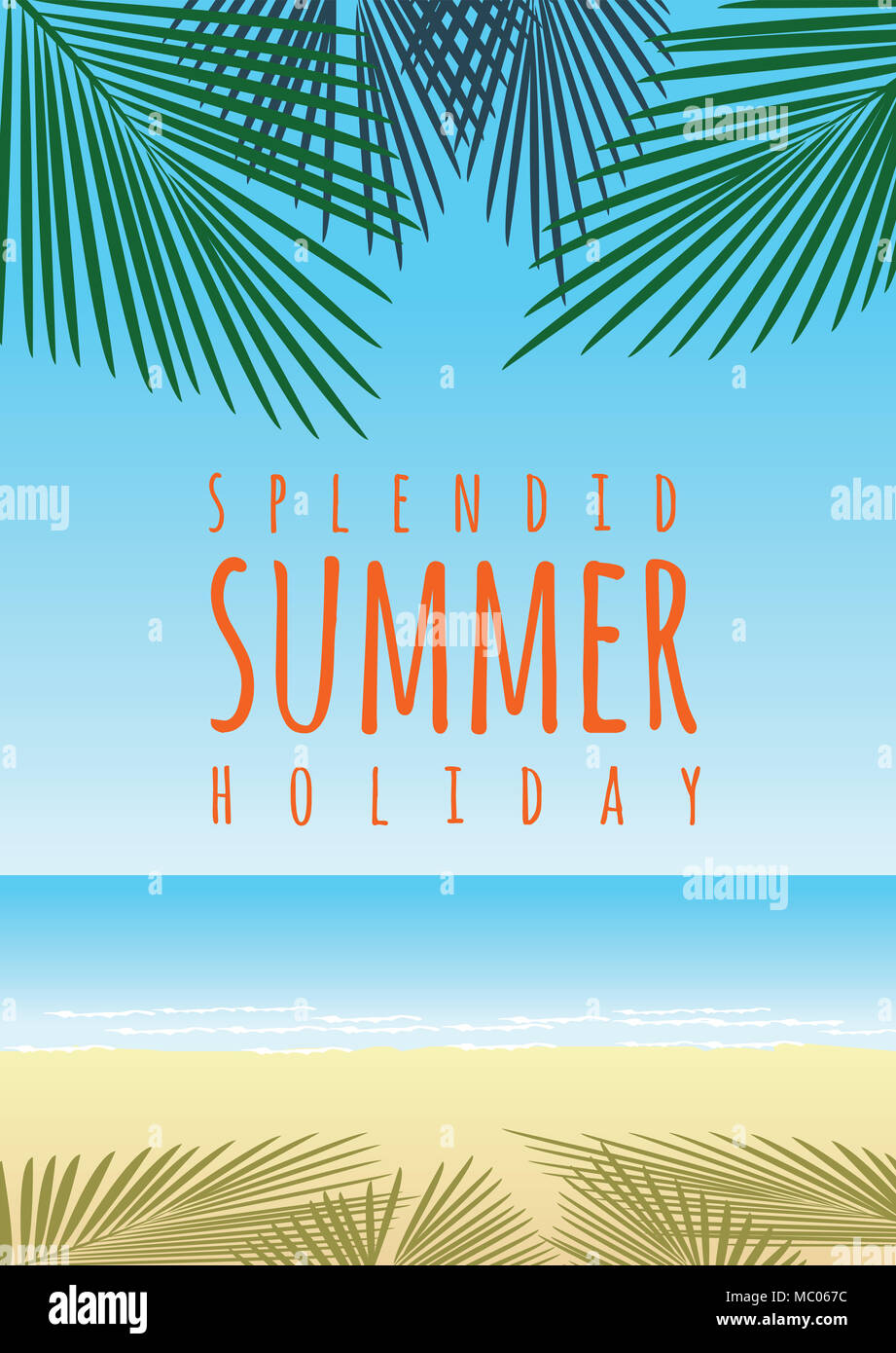 Beautiful seascape for summer holiday poster design Stock Photo - Alamy