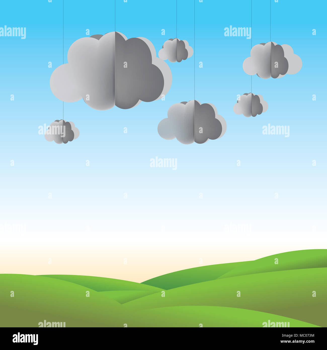 The graphic picture shows bright weather Stock Photo - Alamy