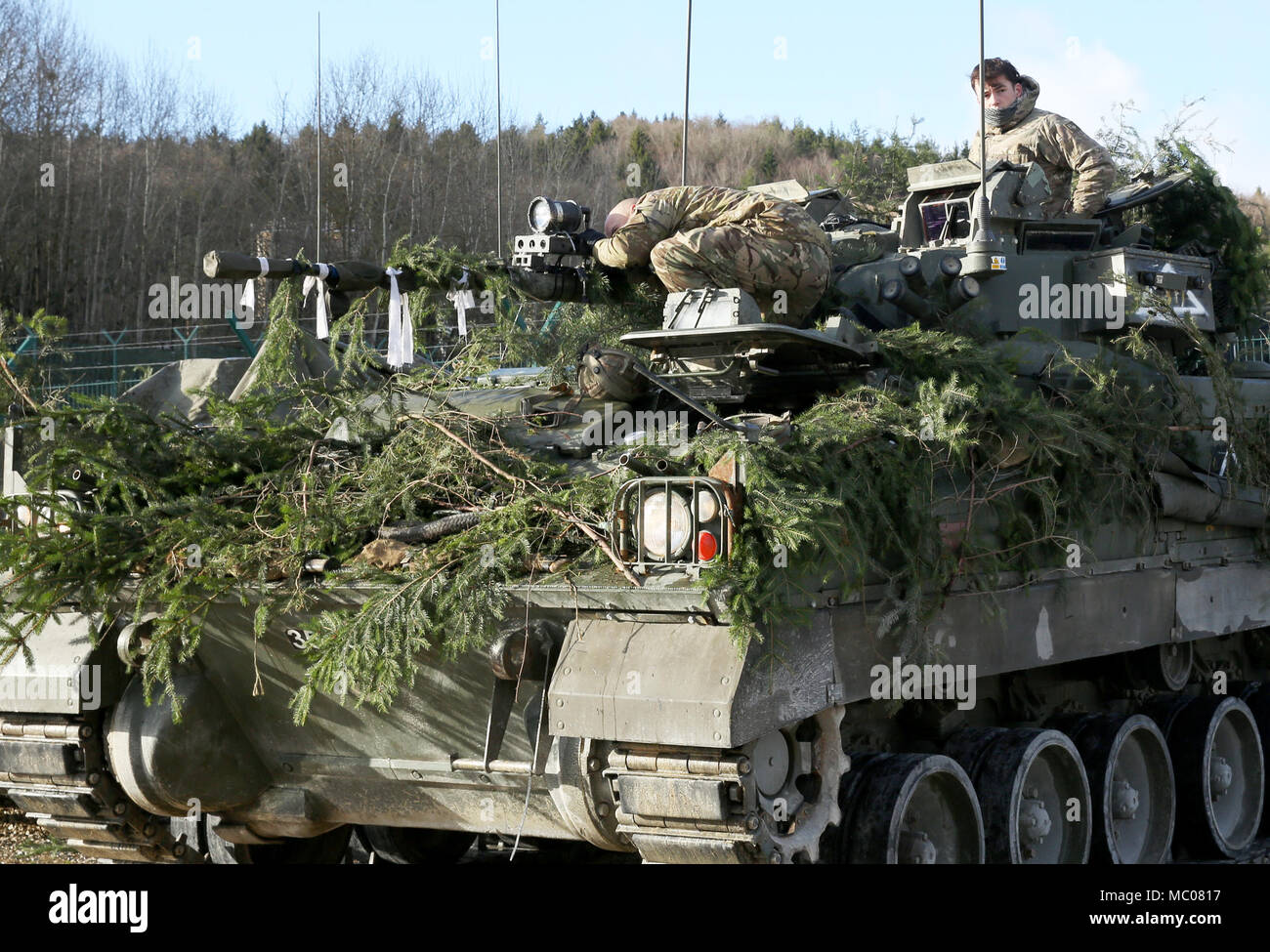 British Soldiers from the Princess of Wales' Royal Regiment perform ...