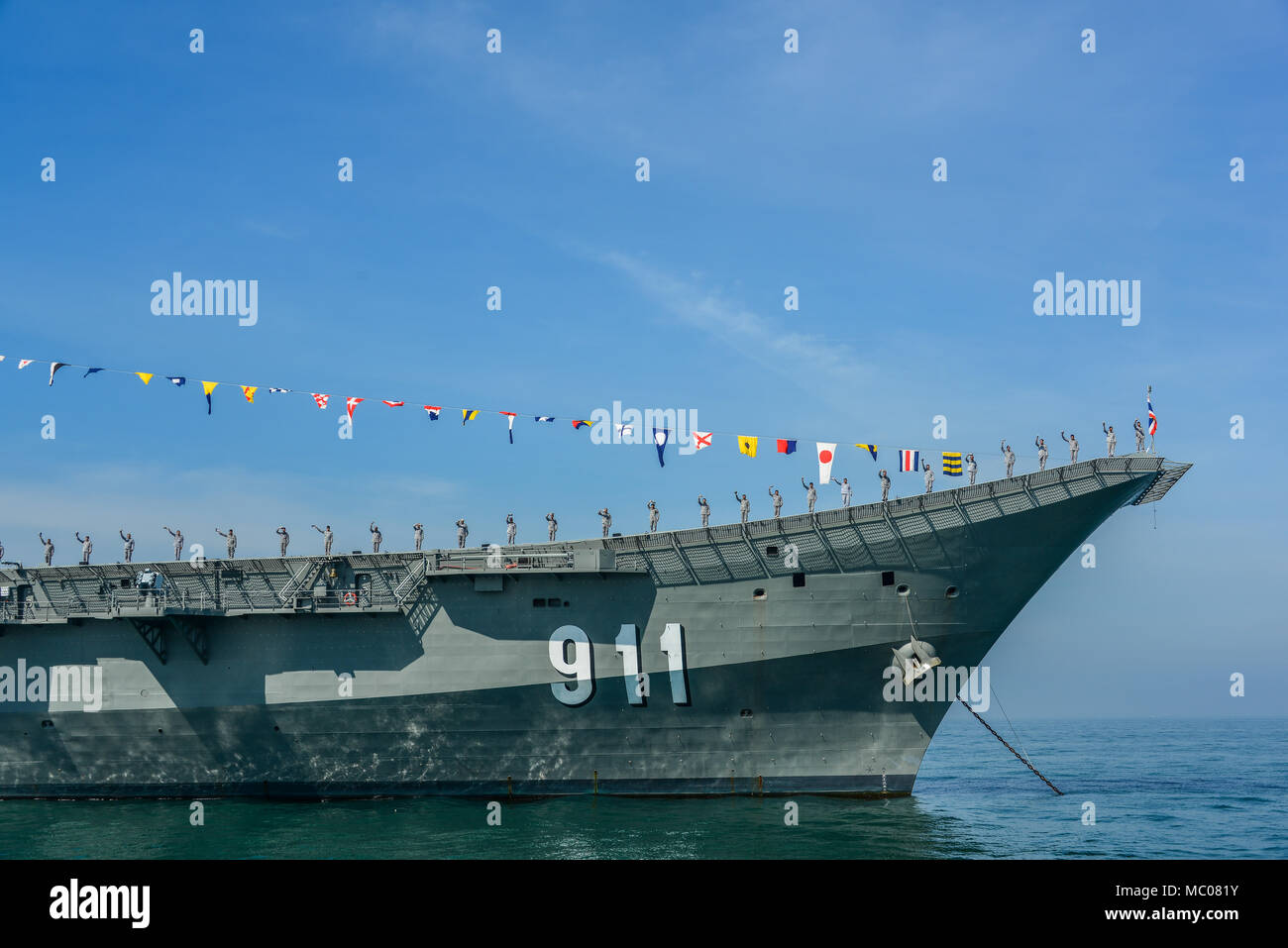 Pattaya, Thailand - November 18, 2017, Marines in activity of fleet ...