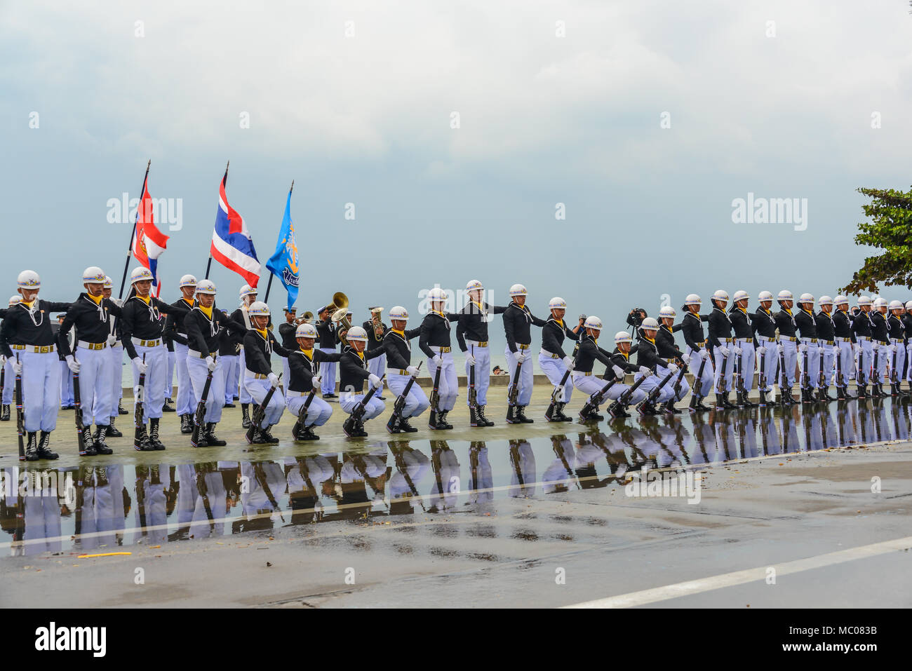 Pattaya, Thailand - November 19, 2017: Thai navy demonstrating Fancy ...