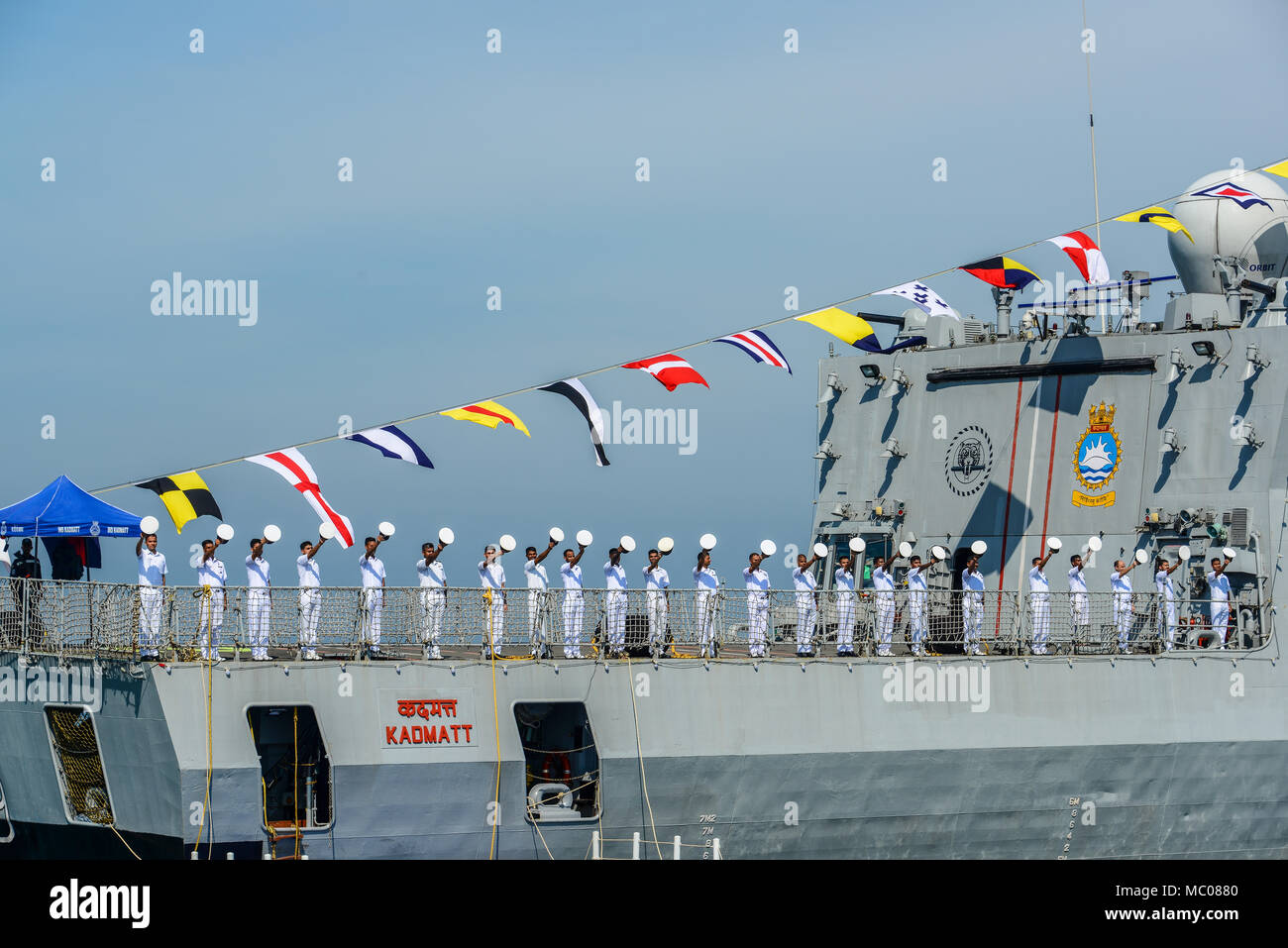 Pattaya, Thailand - November 18, 2017, Marines in activity of fleet ...