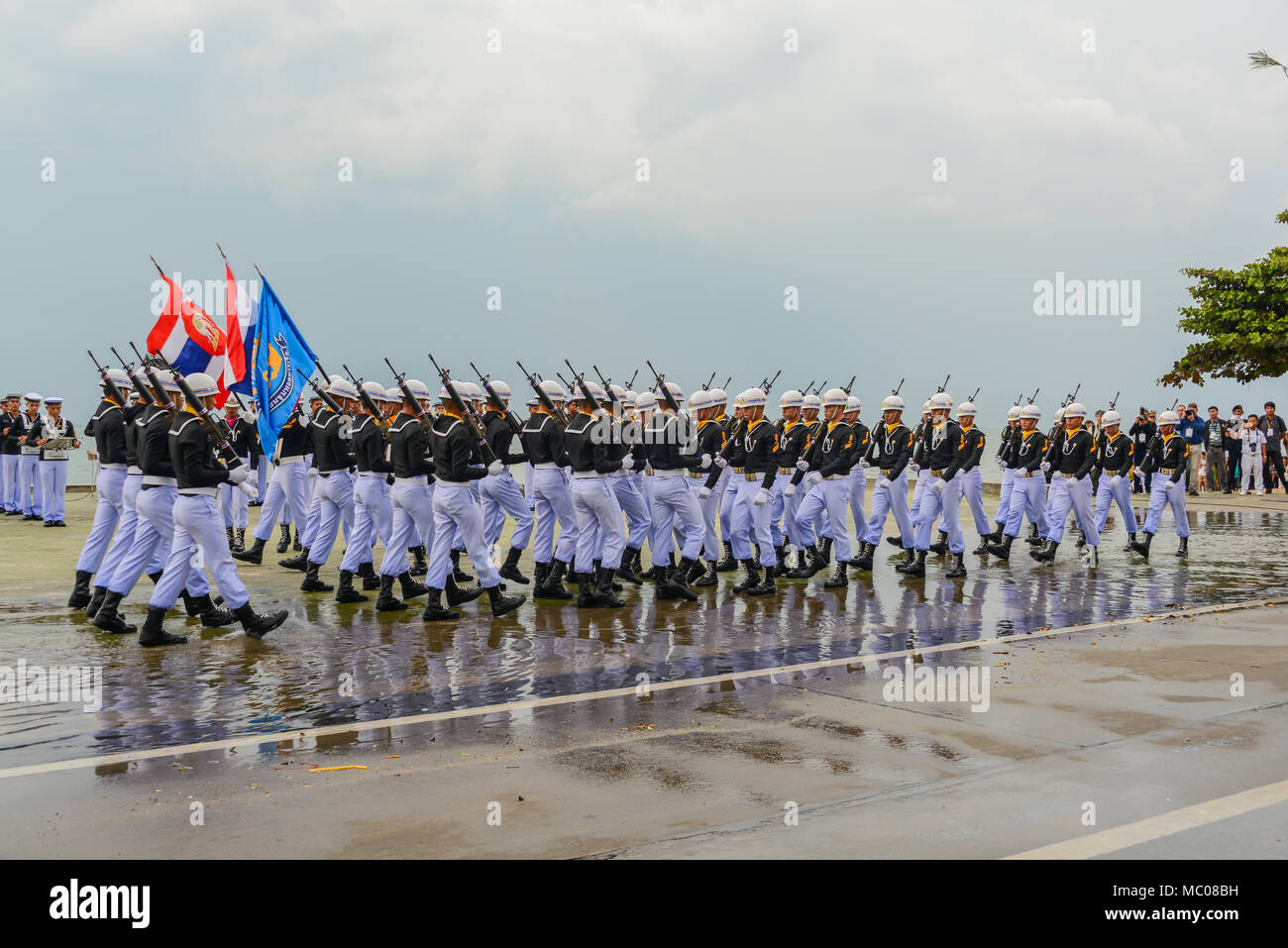 Pattaya, Thailand - November 19, 2017: Thai navy demonstrating Fancy ...
