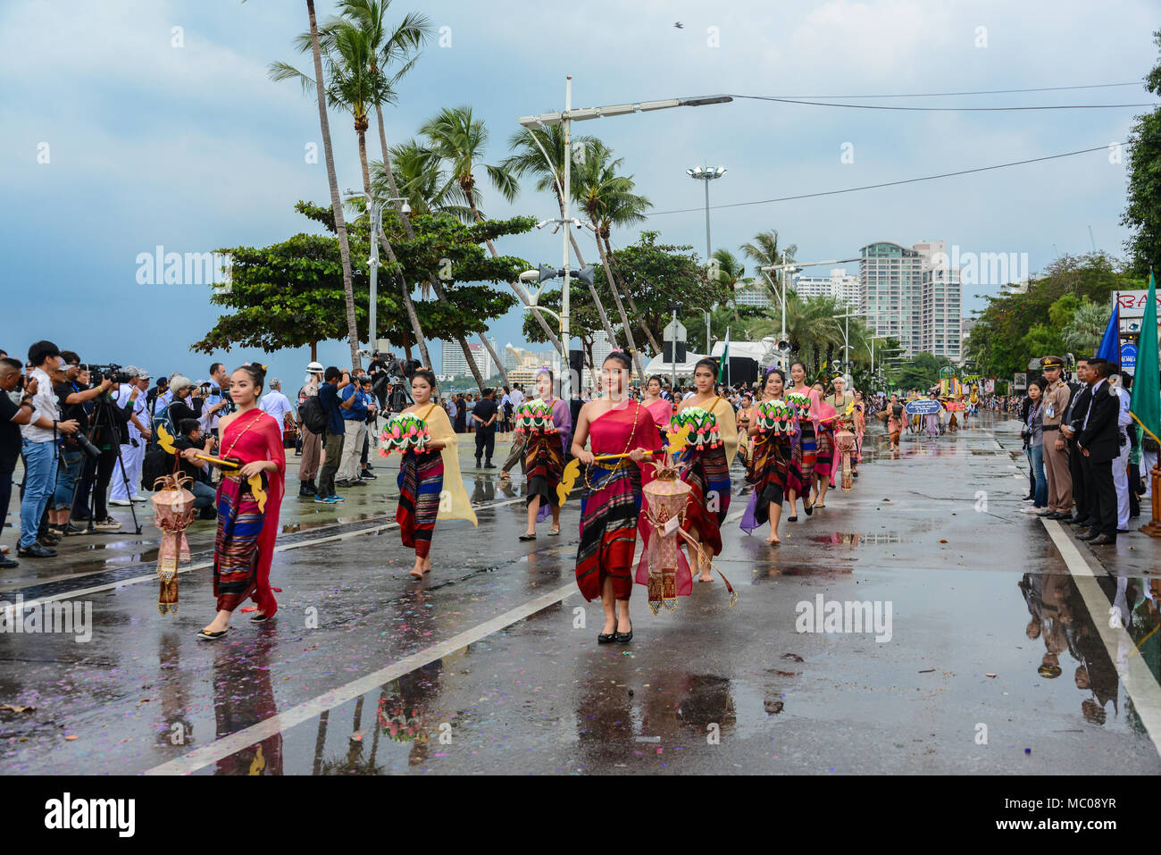 Pattaya, Thailand - November 19, 2017: Cultural Promotion parade ...