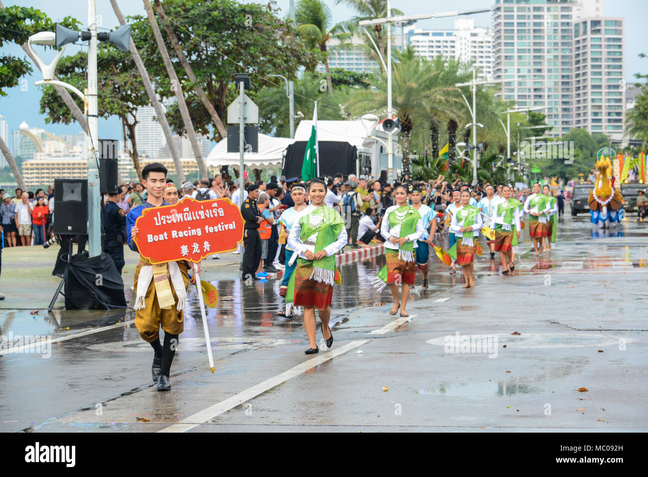 Pattaya, Thailand - November 19, 2017: Cultural Promotion parade ...