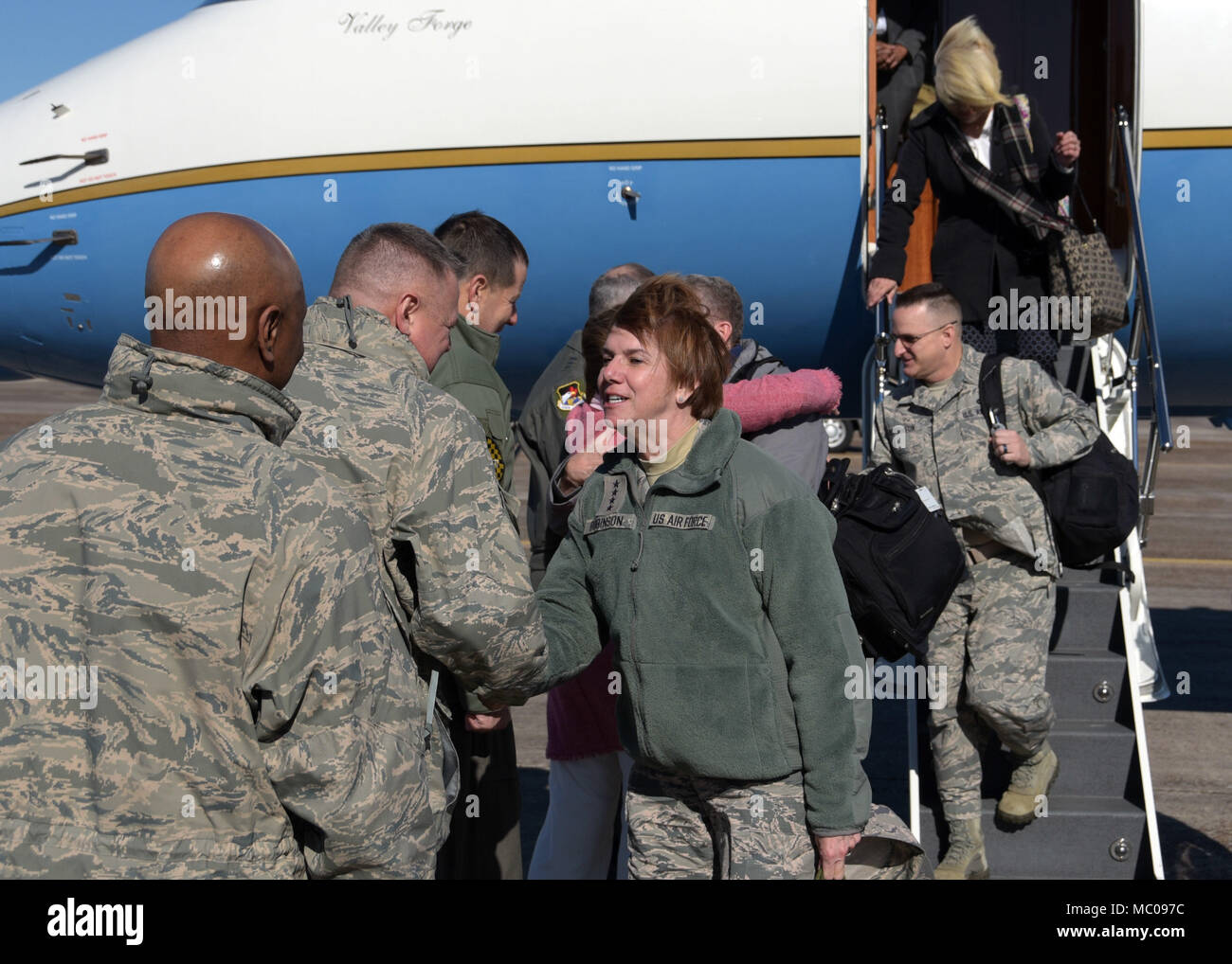 U.S. Air Force Gen. Lori Robinson (center), commander of U.S. Northern ...