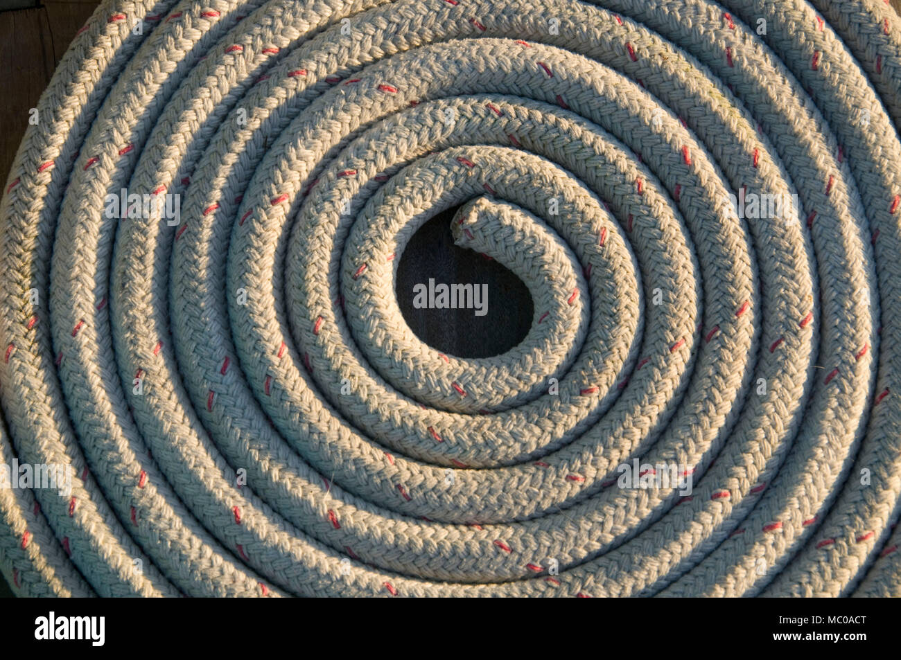 Rope on dock, Connecticut River Museum, Essex, Connecticut Stock Photo ...