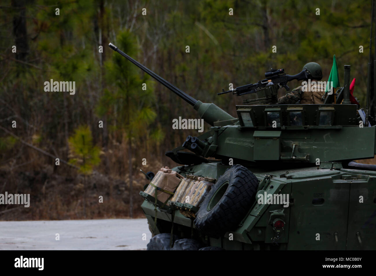 A Light Armored Vehicle with 2nd Light Armored Reconnaissance Battalion ...