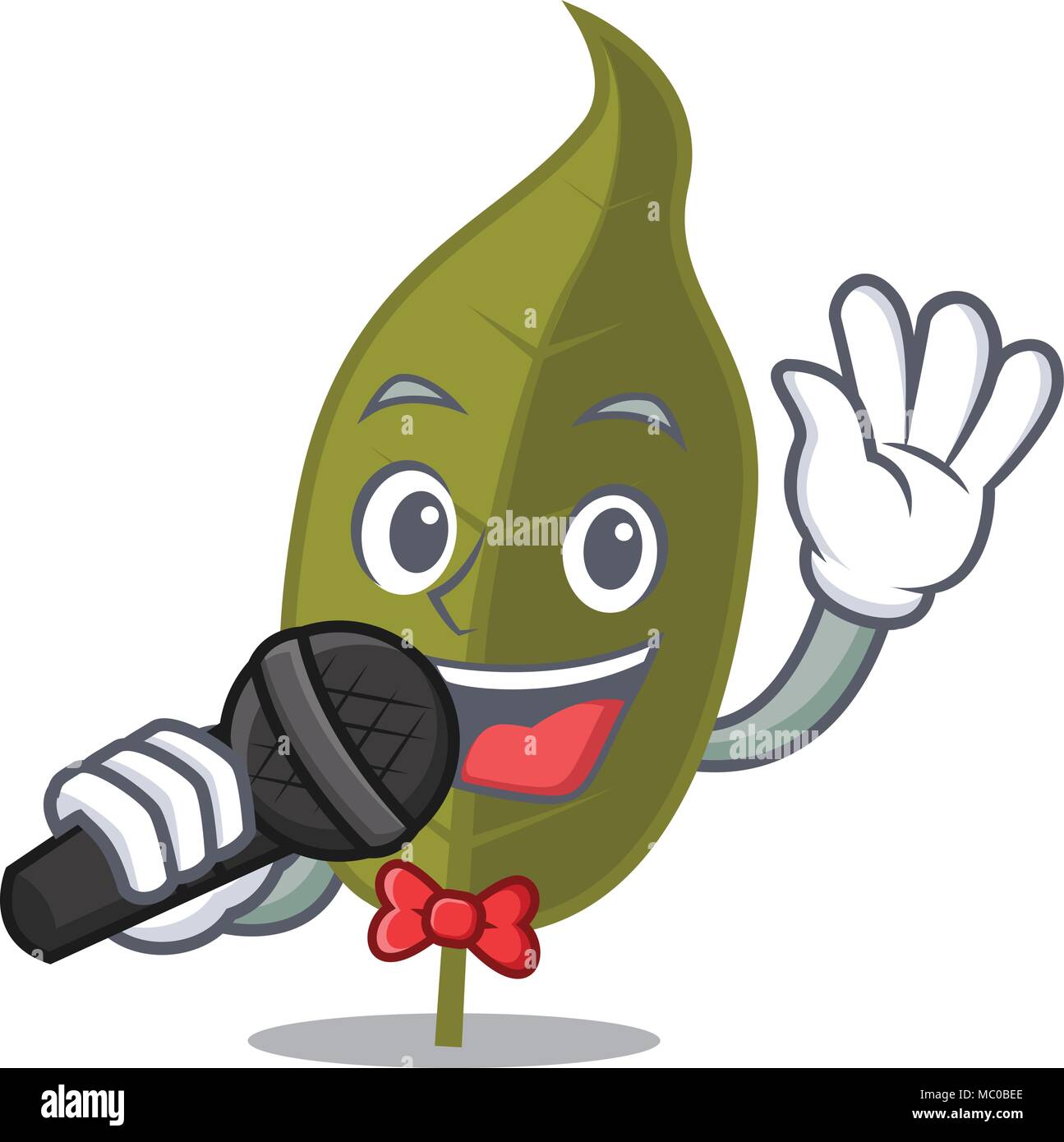 Singing bay leaf mascot cartoon Stock Vector Image & Art - Alamy