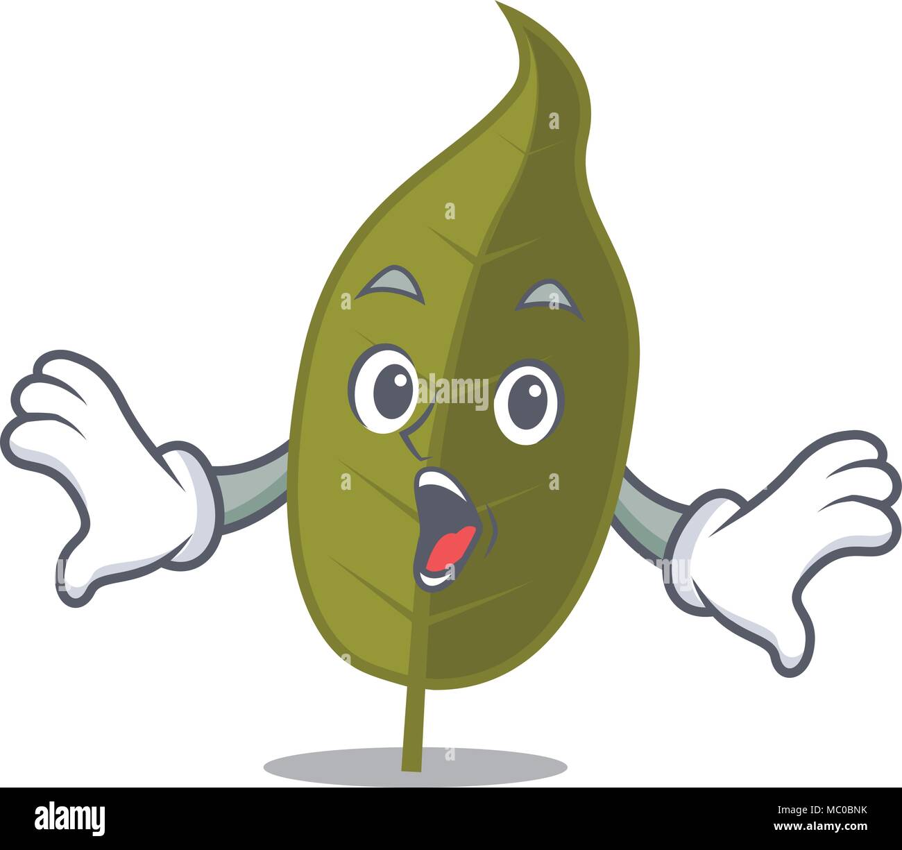 Surprised bay leaf mascot cartoon Stock Vector Image & Art - Alamy