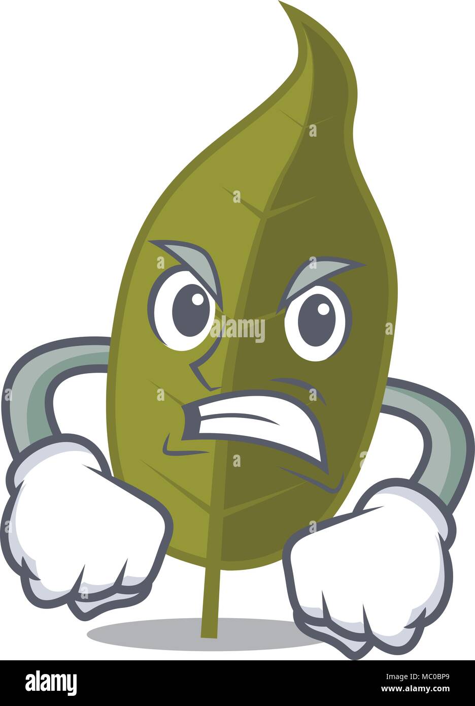 Angry bay leaf mascot cartoon Stock Vector Image & Art - Alamy