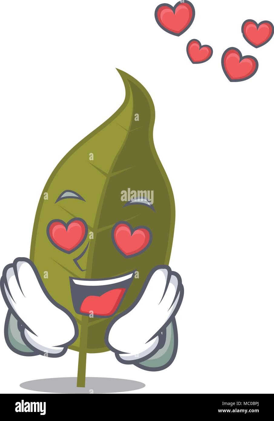 In love bay leaf mascot cartoon Stock Vector Image & Art - Alamy