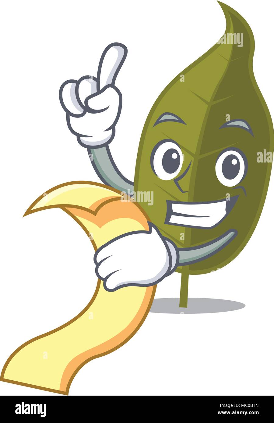 With menu bay leaf mascot cartoon Stock Vector Image & Art - Alamy
